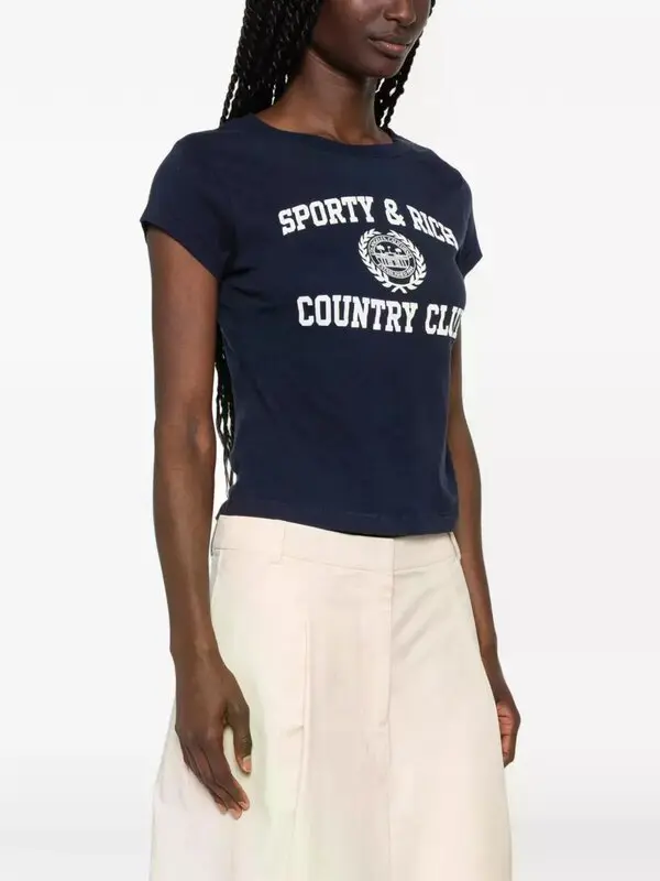 SPORTY & RICH Logo Print T-shirt