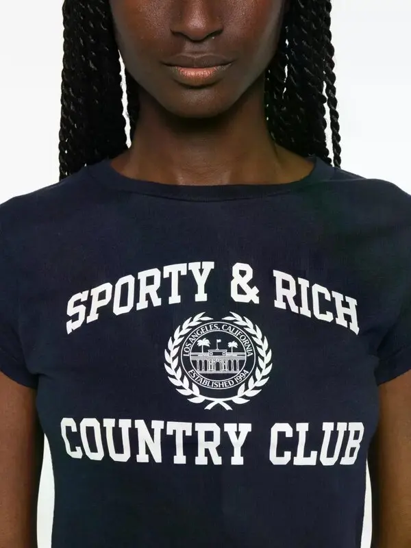 SPORTY & RICH Logo Print T-shirt