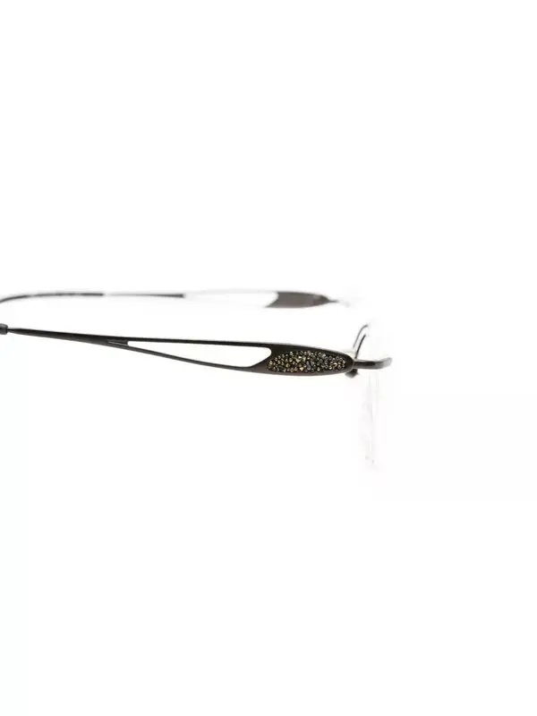 STEPPER EYEWEAR Crystal-embellished Rimless Eyeglasses