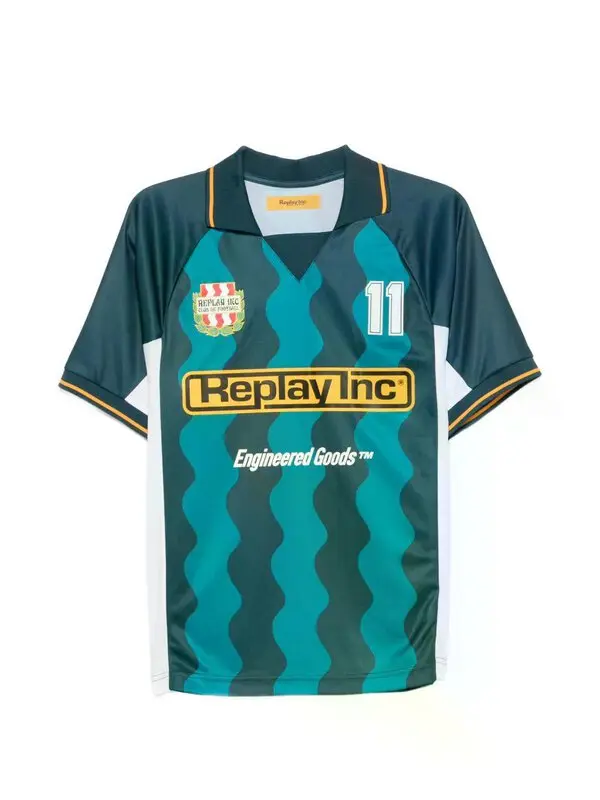 REPLAY Logo Print Polo Shirt