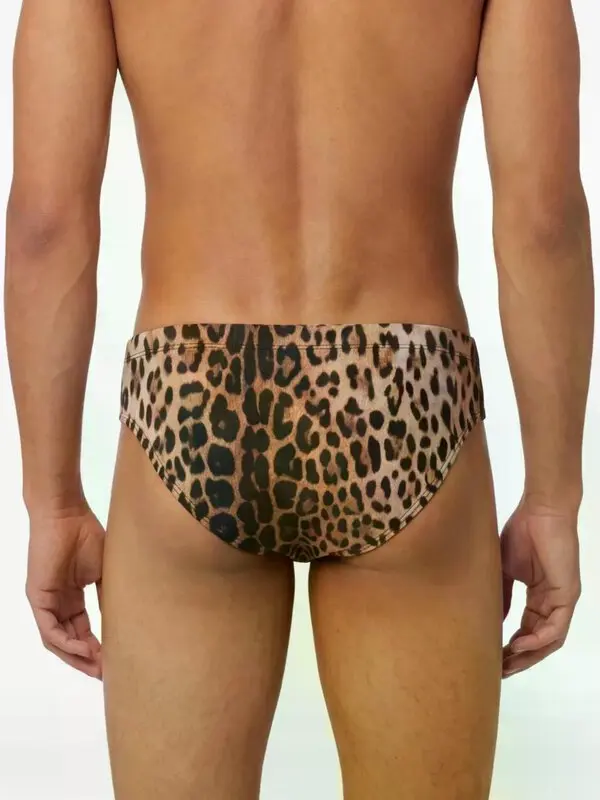 Moschino Leopard-print Swim Trunks