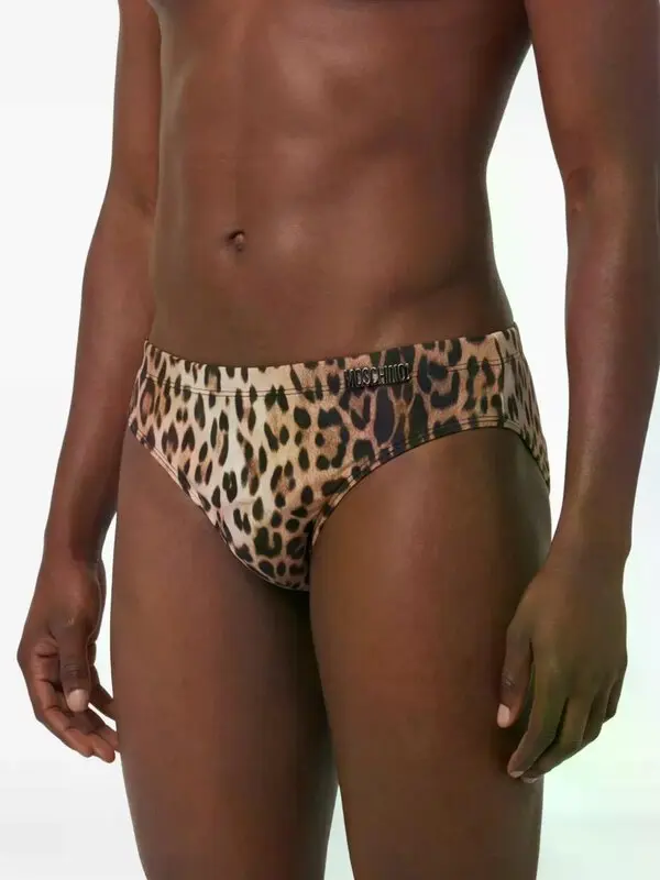 Moschino Leopard-print Swim Trunks