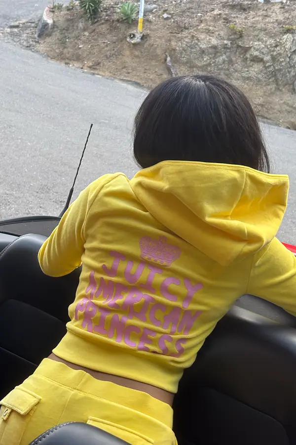 Juicy Couture Velour Hoodie - Buttercup