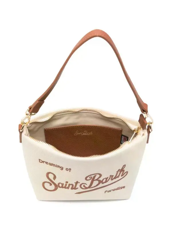 MC2 SAINT BARTH Logo-embroidered Tote Bag - Neutrals