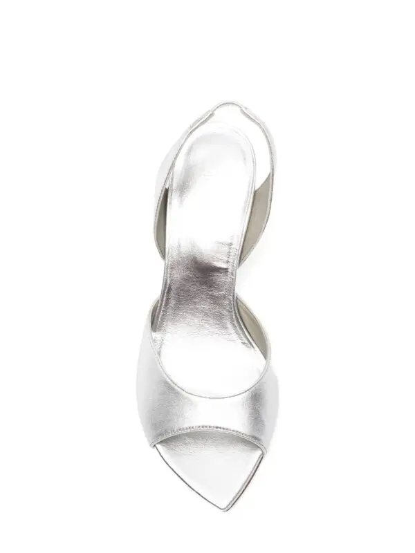 VIC MATIE Open-toe Leather Slingback Heel