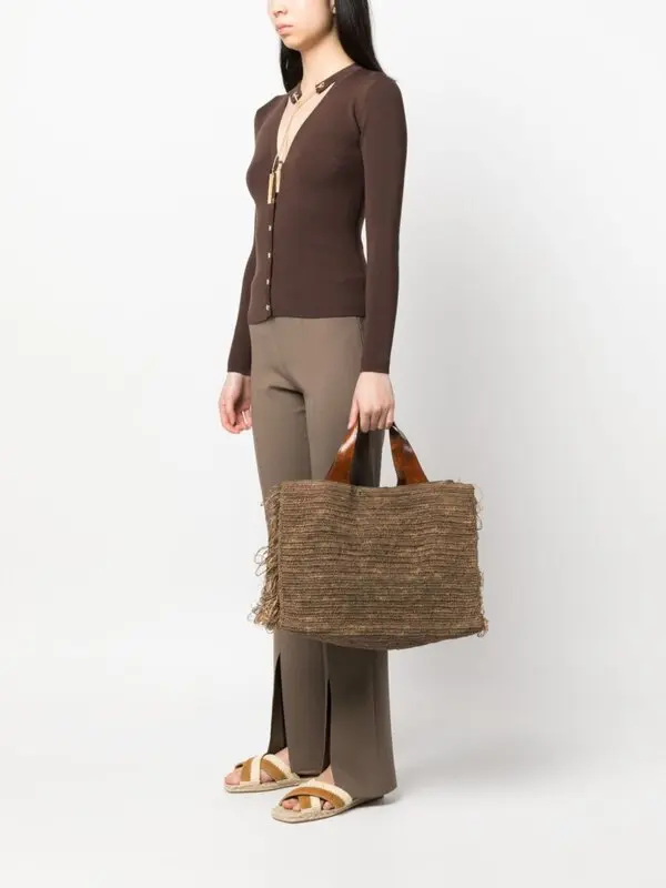 IBELIV Onja Bag Woven Raffia Tote - Beige