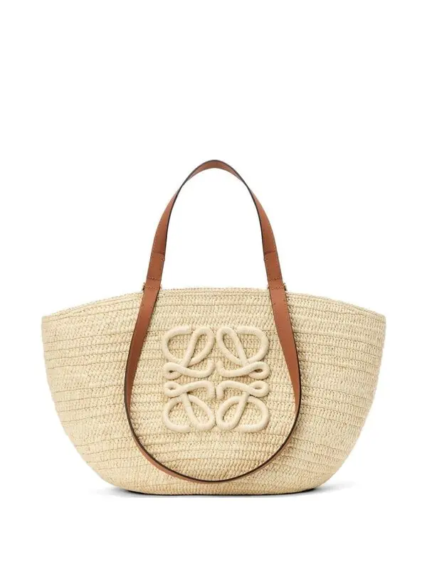 Loewe Raffia Medium Tote - Beige