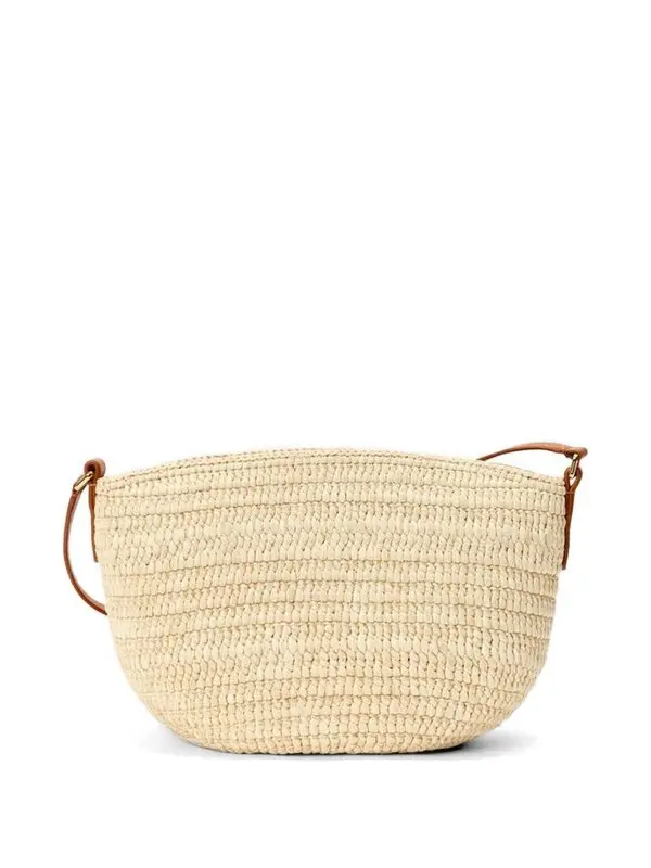 Loewe Eclipse Raffia Pouch
