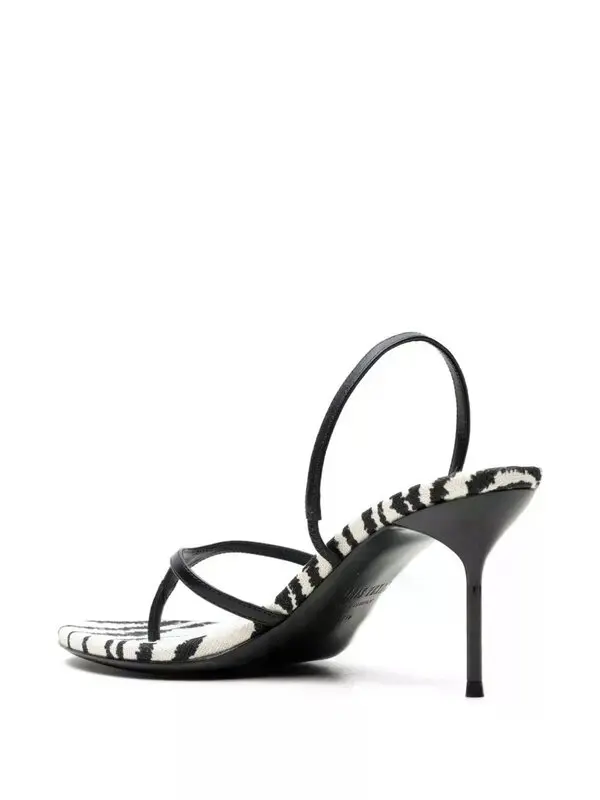 Paris Texas Lidia Zebra-print Stiletto Sandals