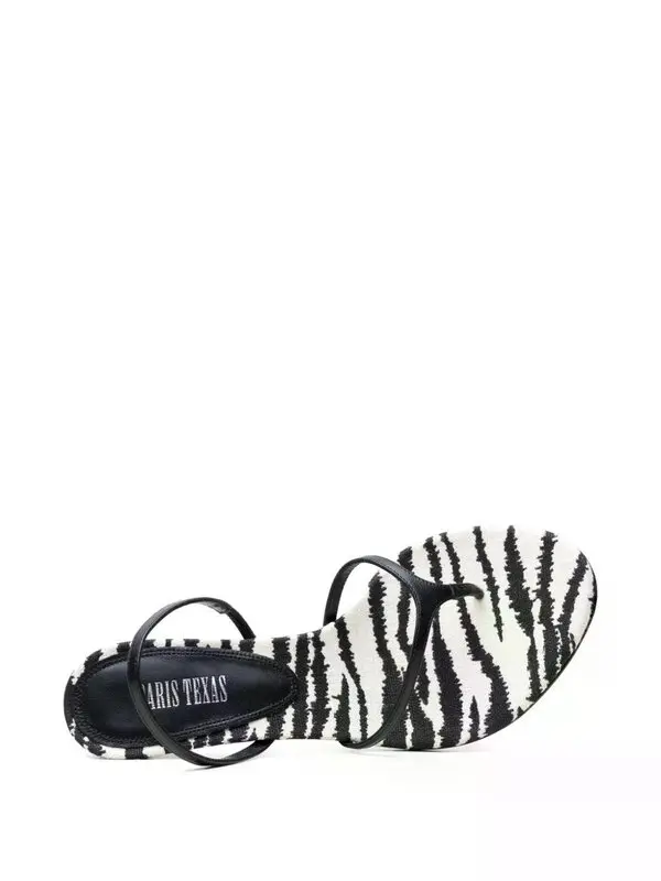 Paris Texas Lidia Zebra-print Stiletto Sandals