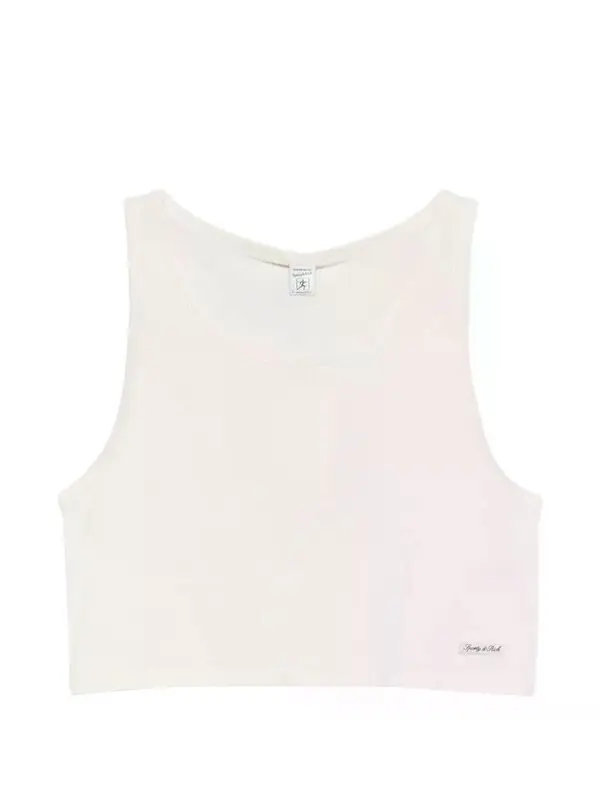 SPORTY & RICH Sleeveless Cropped Tank Top