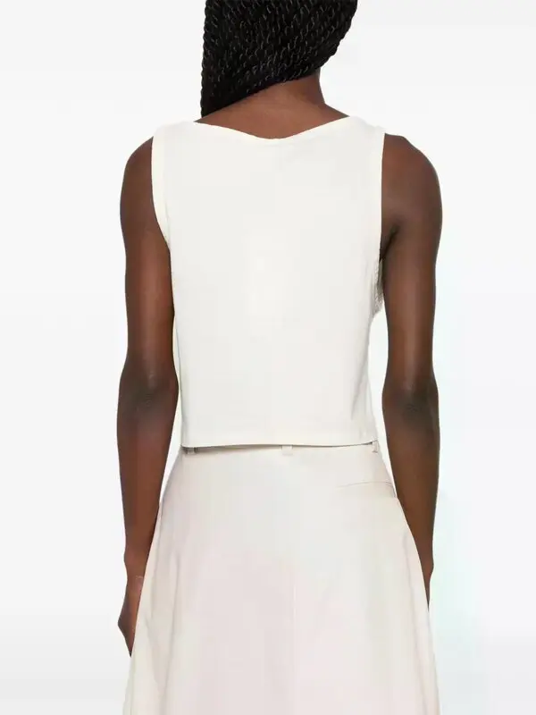 SPORTY & RICH Sleeveless Cropped Tank Top