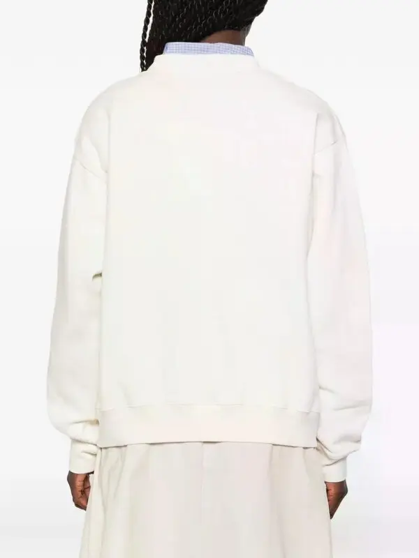 SPORTY & RICH Cotton Logo Print Sweater