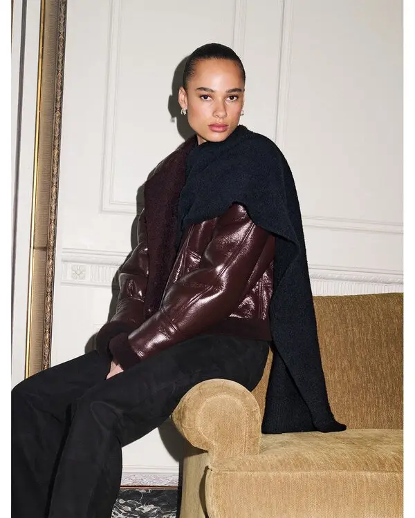 Altuzarra Kenny Leather Aviator Jacket