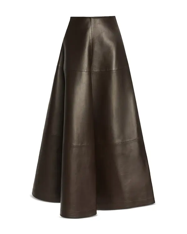 Altuzarra Varda Leather Skirt - Fudge