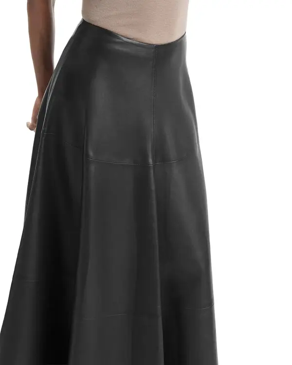 Altuzarra Varda Leather Skirt - Fudge