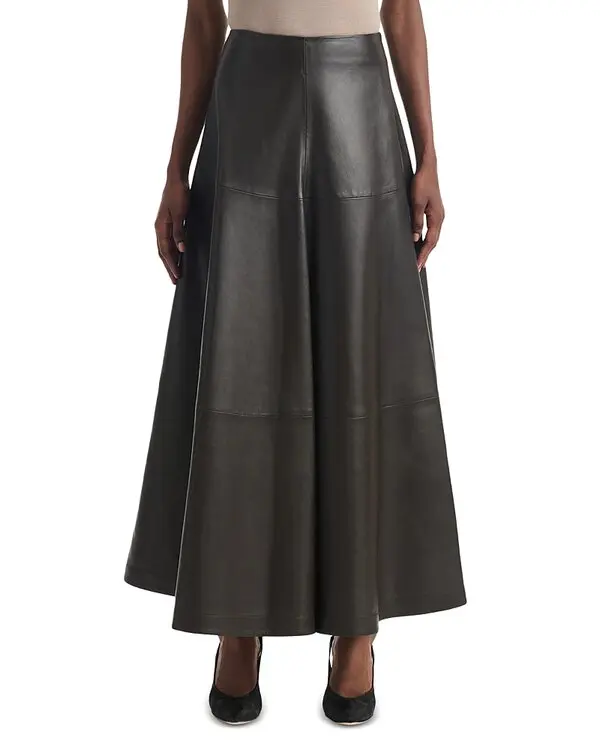 Altuzarra Varda Leather Skirt - Fudge