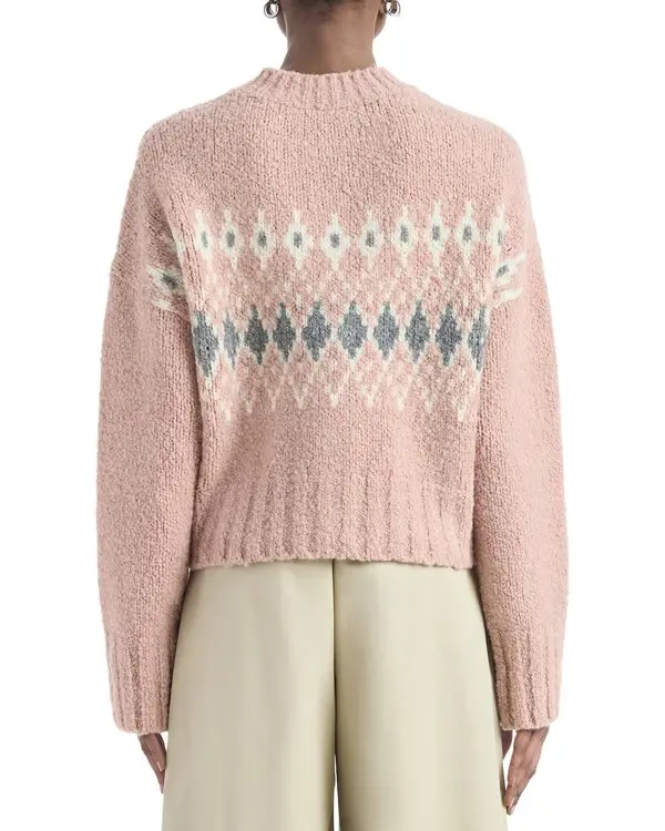 Altuzarra Haven Wool Button Front Sweater With Geometric Print