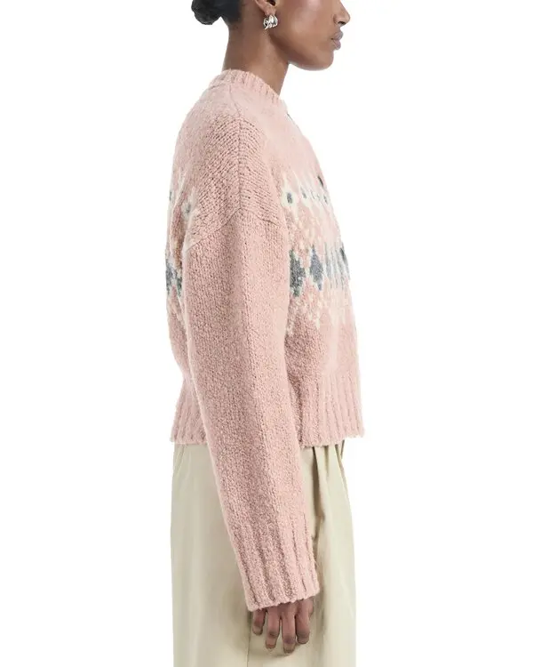 Altuzarra Haven Wool Button Front Sweater With Geometric Print