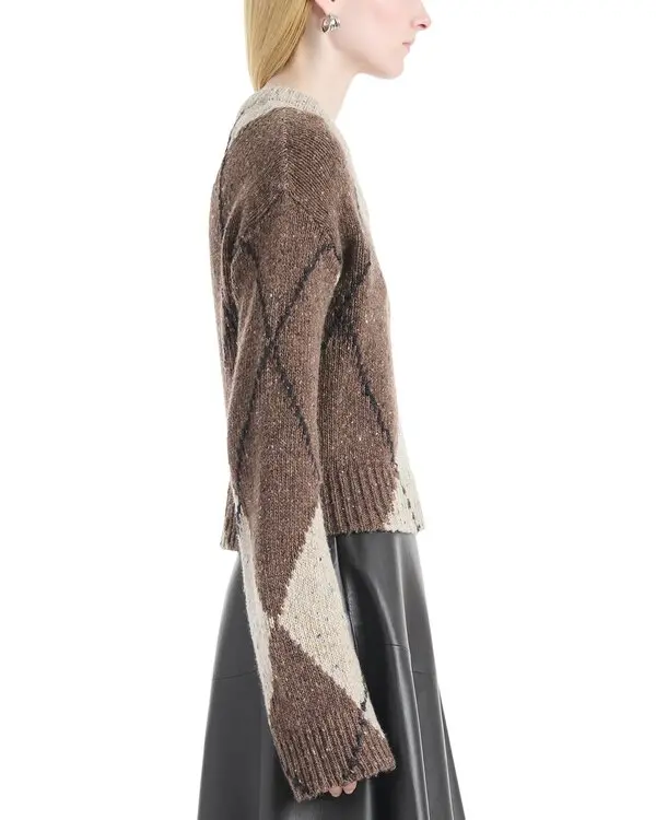 Altuzarra Argyle V-neck Sweater - Cocoa