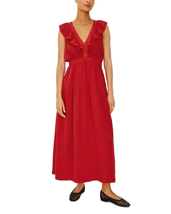Rails Beaux Ruffle Neck Maxi Dress