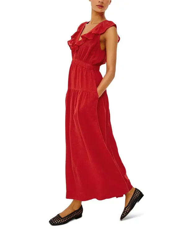 Rails Beaux Ruffle Neck Maxi Dress