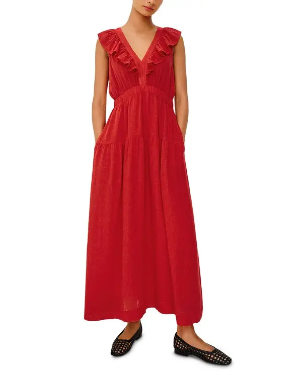 Rails Beaux Ruffle Neck Maxi Dress