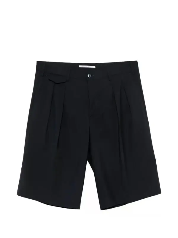 BRIGLIA 1949 Navy Pleated Button Shorts