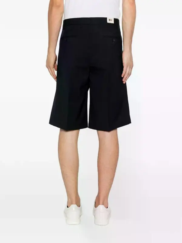 BRIGLIA 1949 Navy Pleated Button Shorts