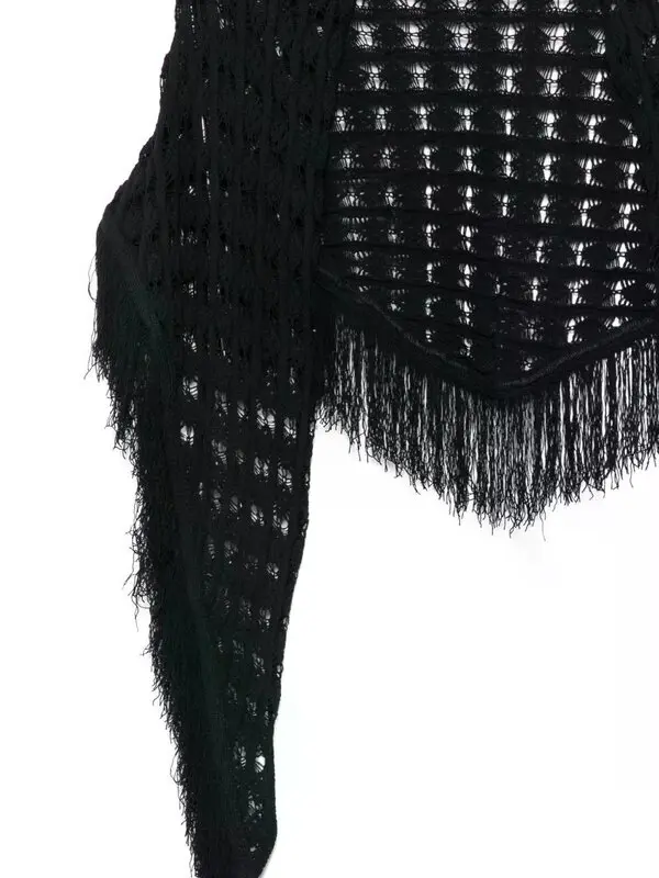 ELOU Fringe-trimmed Open-knit Sarong