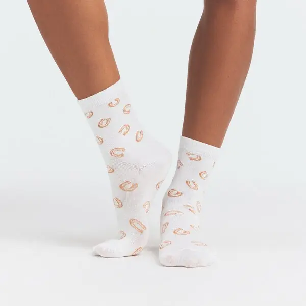 SKIMS Textured Sock 3 Pack - Snow Horseshoe Multi