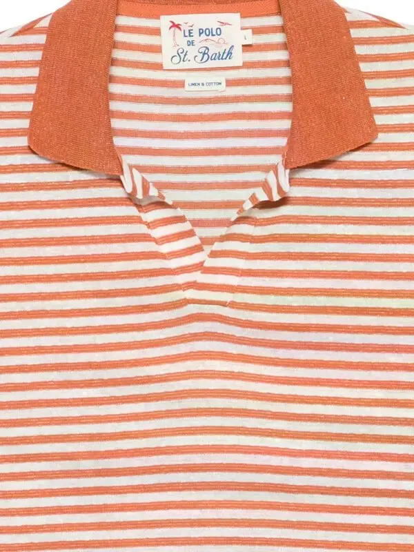 MC2 SAINT BARTH Rye Striped Short-sleeve T-shirt - Orange