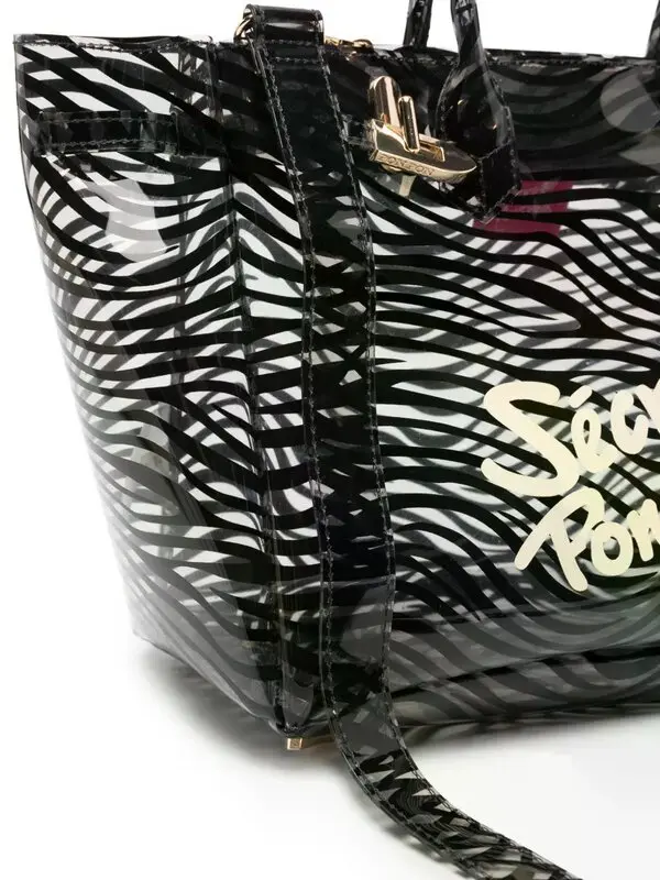 SECRET PON-PON Brigitte Zebra-print Tote Bag