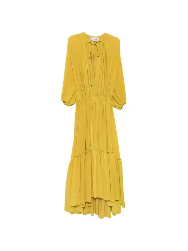 THE M.. Ruffled Tie-neck Maxi Dress