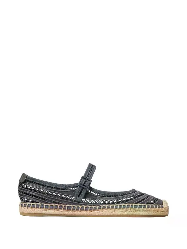 Tory Burch Open-weave Mary Jane Espadrilles