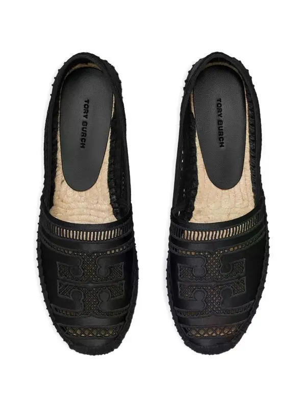 Tory Burch Open Weave Espadrilles - Black