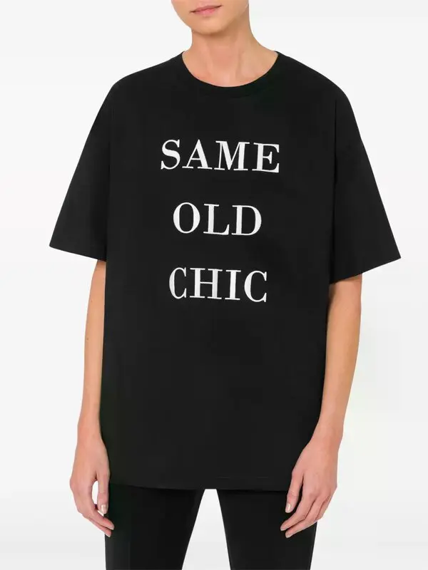 Moschino Slogan Print Cotton T-shirt