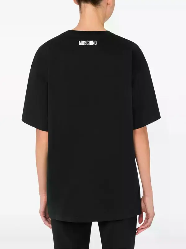 Moschino Slogan Print Cotton T-shirt