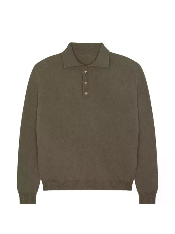LINNEA LUND Taupe Polo Neck Sweater
