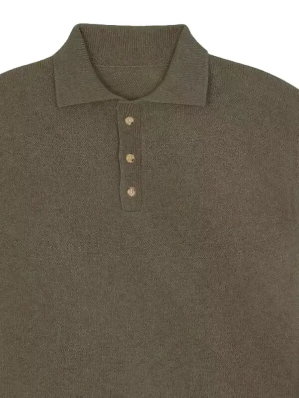 LINNEA LUND Taupe Polo Neck Sweater