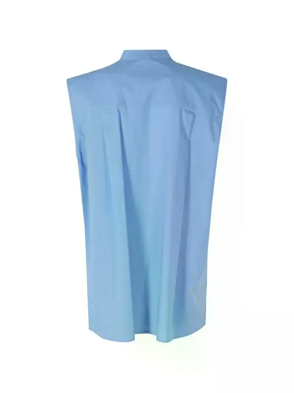 SOLOTRE Sleeveless Front Button Top With Chest Pocket