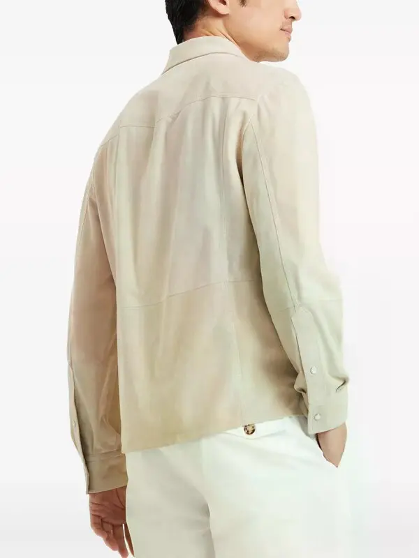 Brunello Cucinelli Press-stud Suede Overshirt