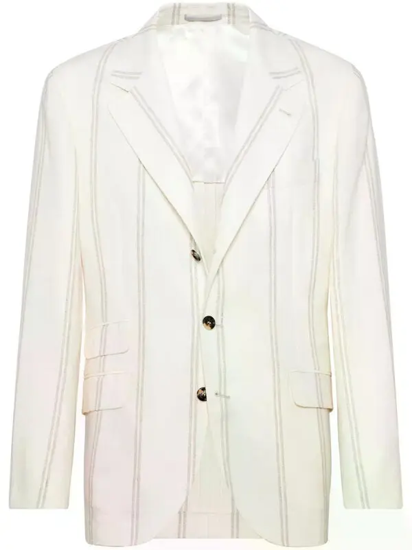 Brunello Cucinelli Striped Single-breasted Blazer