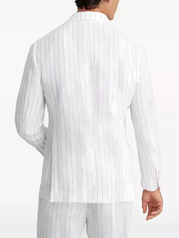 Brunello Cucinelli Pinstripe-print Linen Blazer