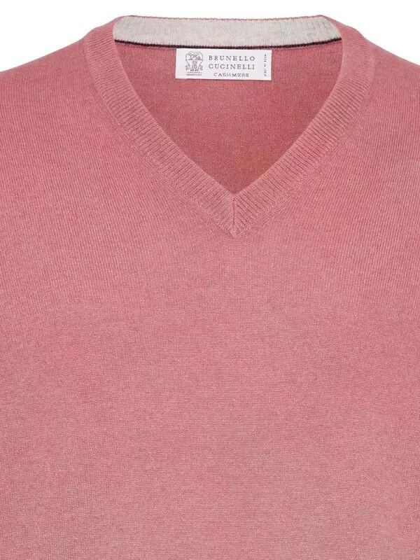 Brunello Cucinelli Fine Knit Cashmere V-neck Jumper