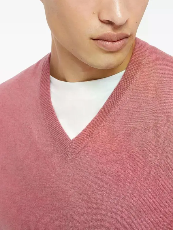 Brunello Cucinelli Fine Knit Cashmere V-neck Jumper