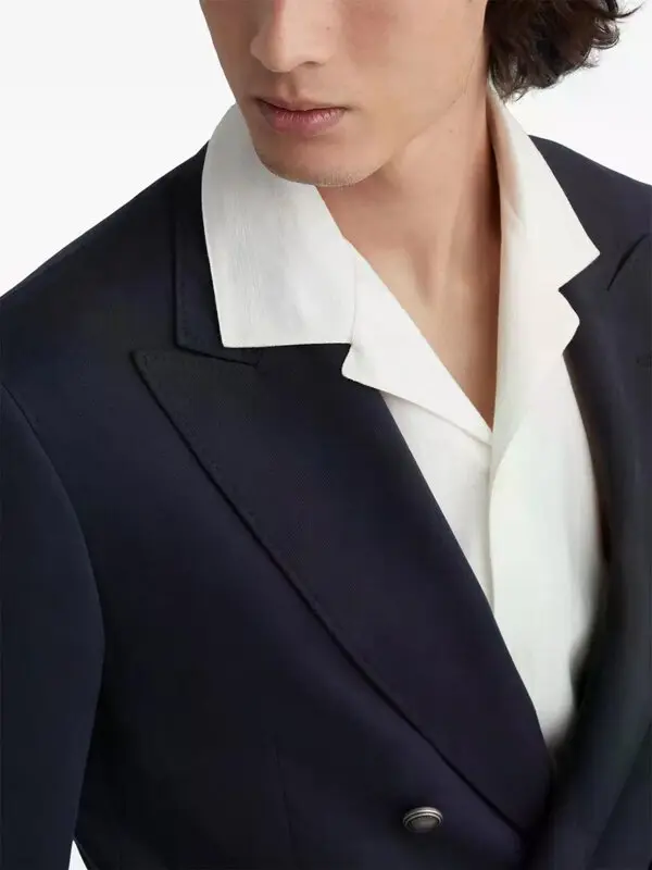Brunello Cucinelli Double-breasted Silk Blazer