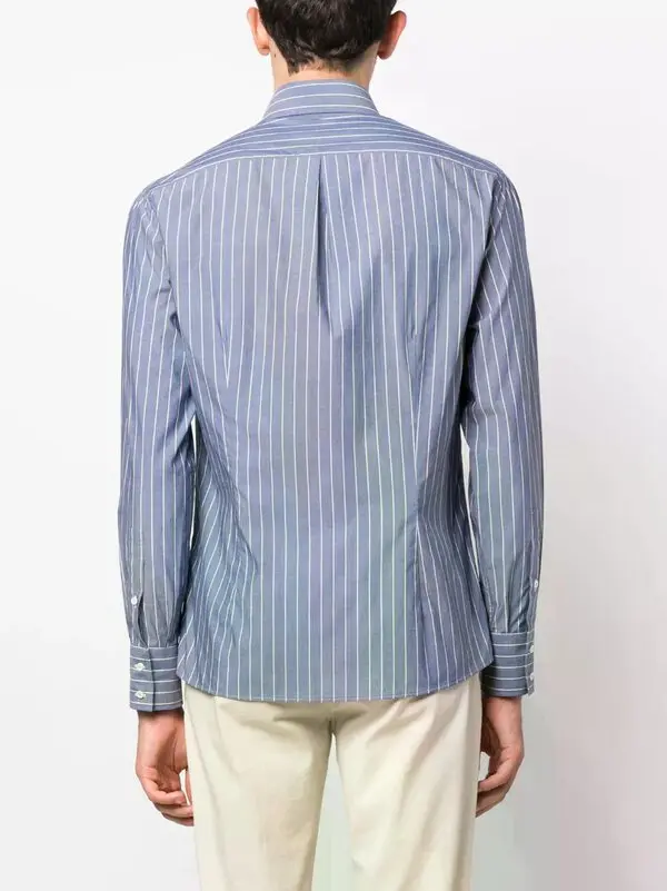 Brunello Cucinelli Striped Button-up Cotton Shirt