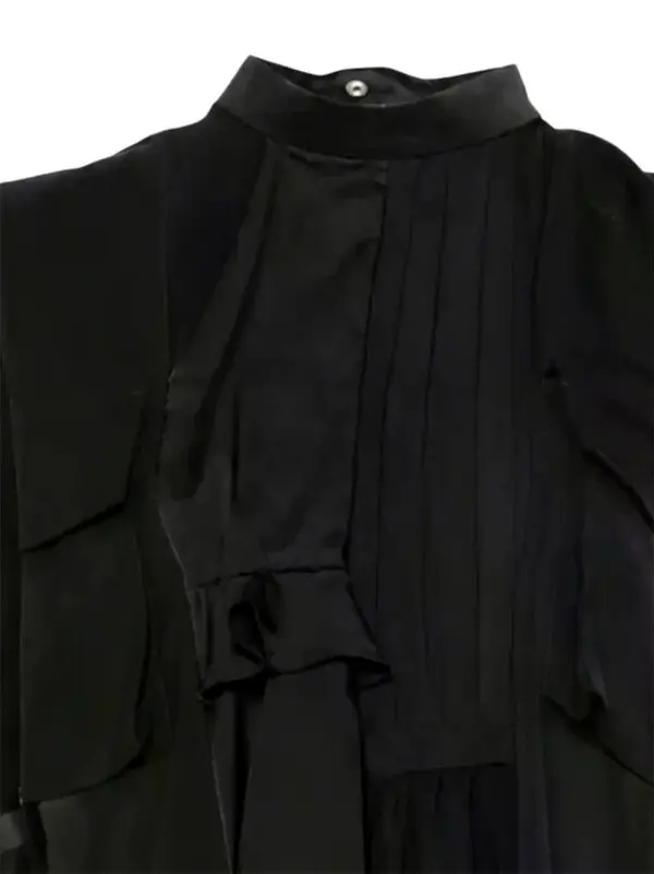 Sacai Sleeveless Asymmetric Hem Top With Ruffled Detailing