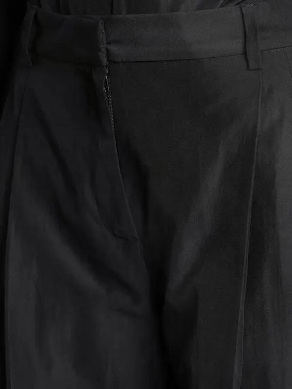 Andamane The Attico Tracy Pleated Wide-leg Trousers - Black